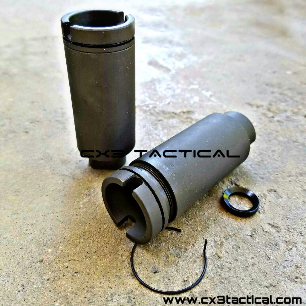 .223 / 5.56 Smooth Finish Krinkov Muzzle Brake Can 2 Canister Cone 1/2 ...