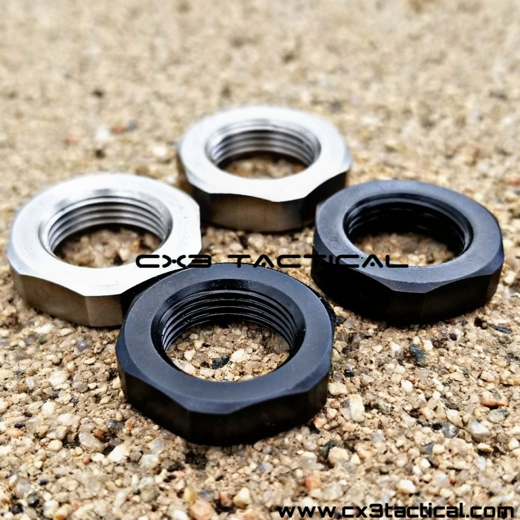 .223 5.56 NATO Jam Nut Pack of 8 1/2-28 TPI Black Nitride Washer For ...