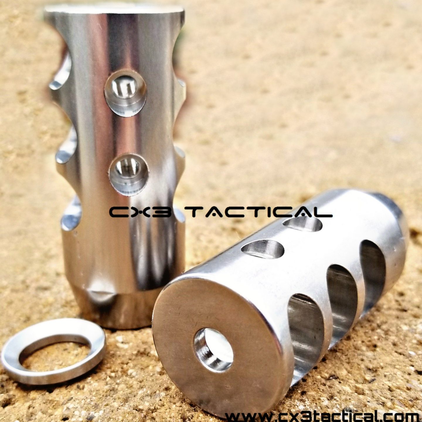 Stainless Steel Muzzle Brake Compensator Competition Brake Ruger 10/22 ...