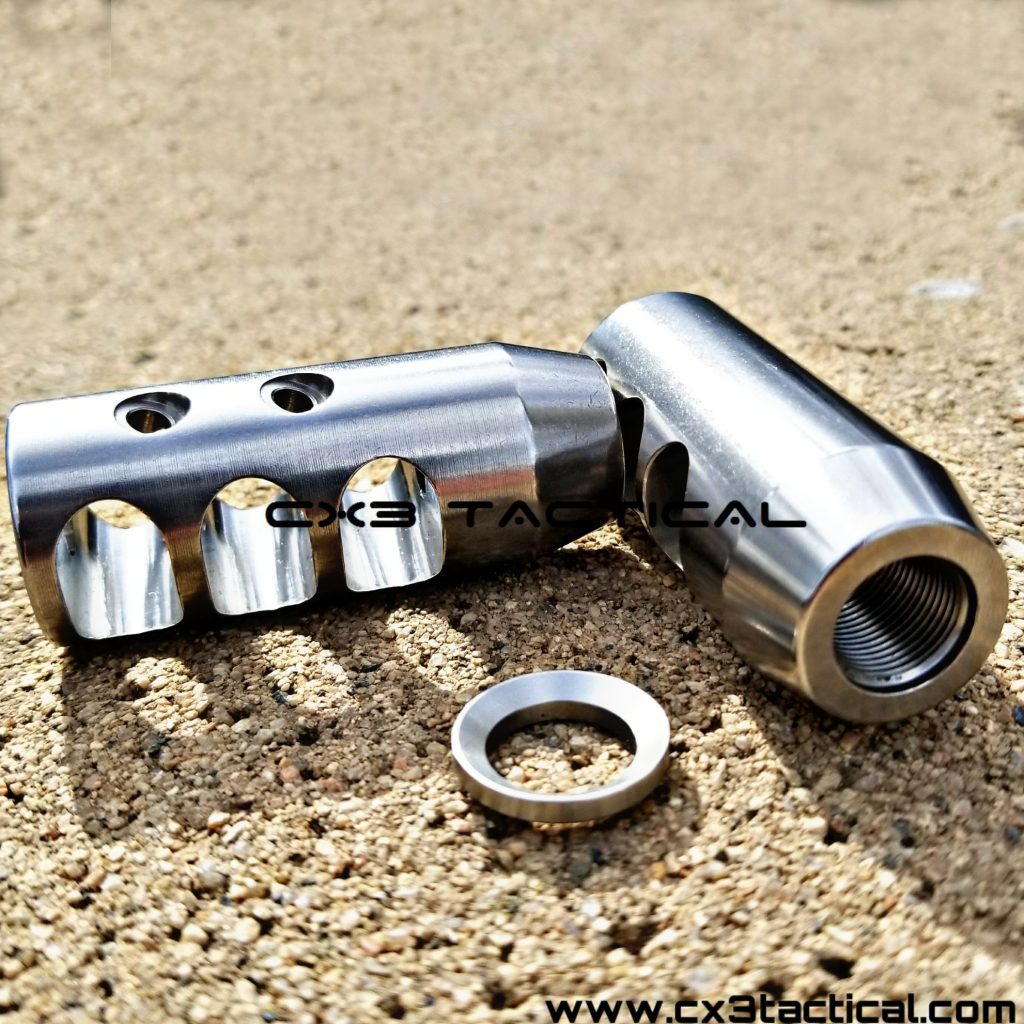 Muzzle Brake Compensator Stainless Steel Comp .223 5.56 NATO 1/2-28 ...