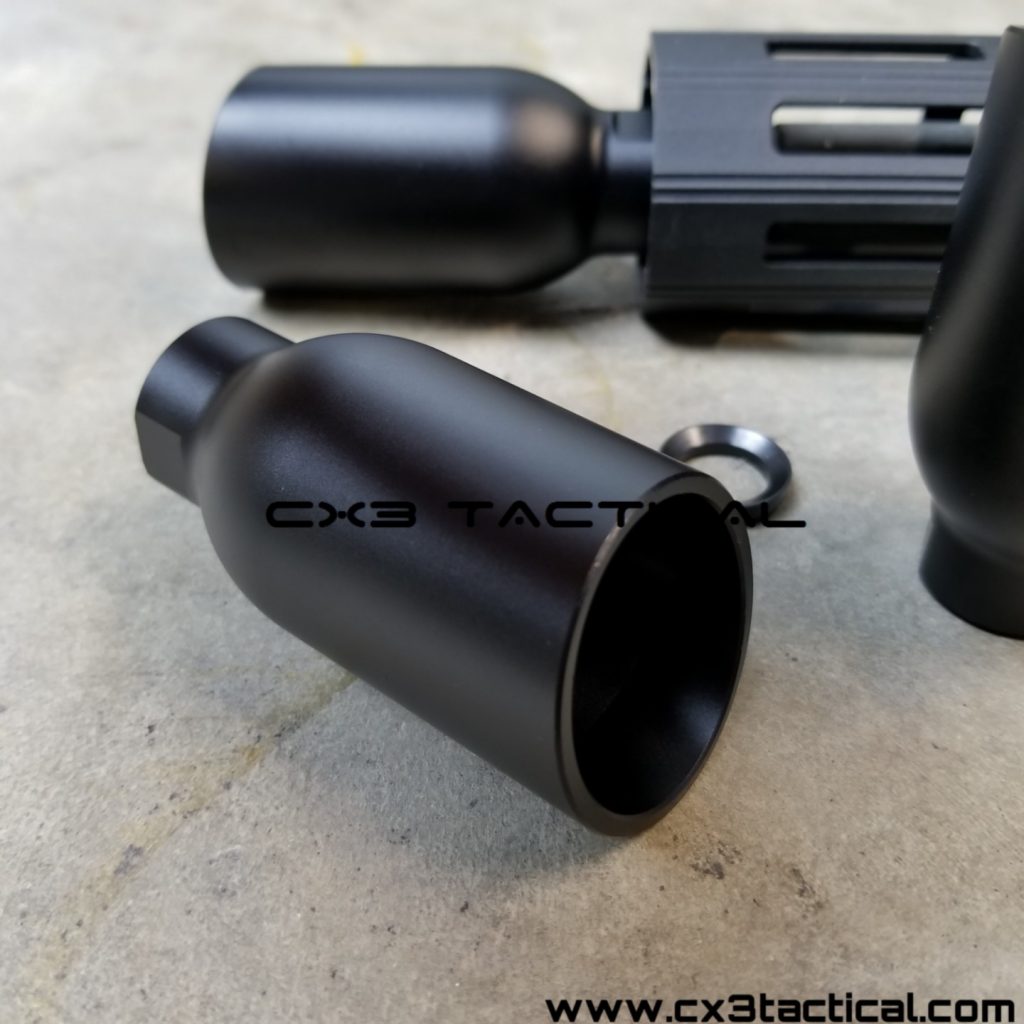 .308 Slant Muzzle Brake Compensator 5/8-24 TPI Slant Cut Comp 7.62x51 ...