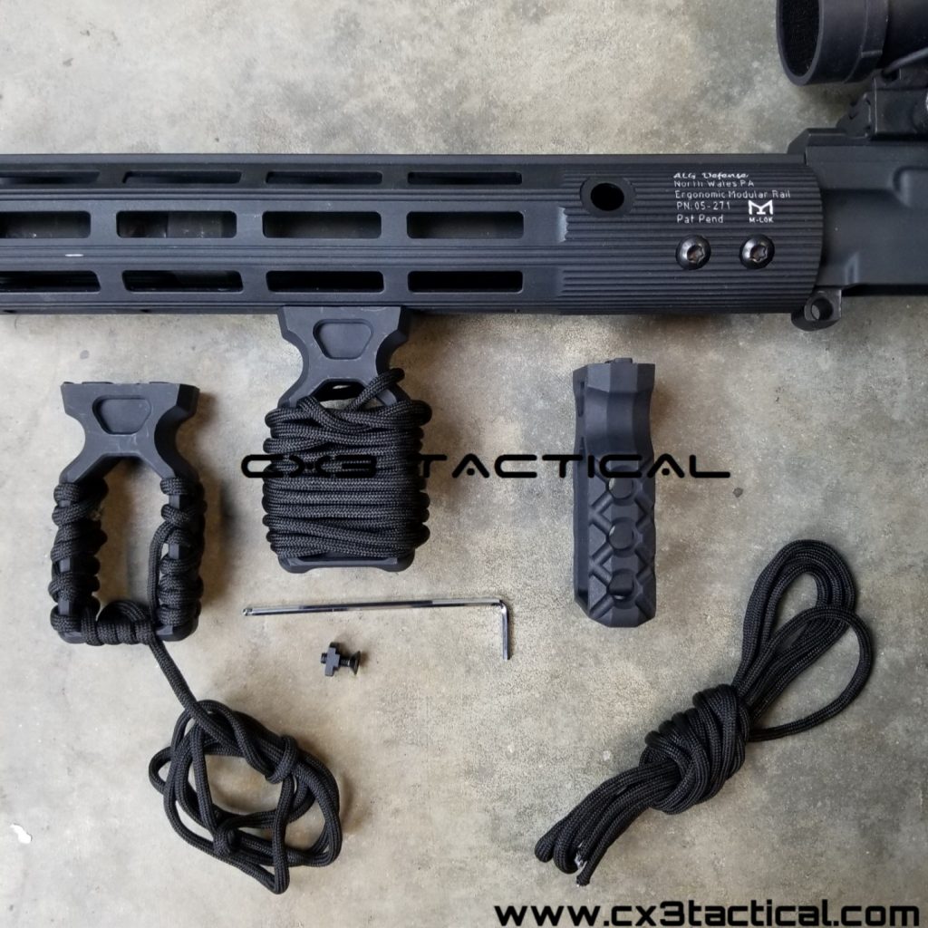 M-LOK Tactical ForeGrip Fore Grip Black Paracord Included For MLOK ...