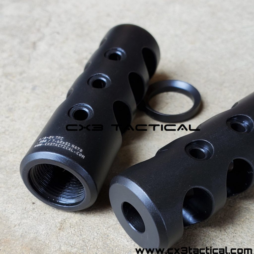.308 Competition Muzzle Brake Compensator Comp 5/8-24 TPI 5/8x24 7 ...