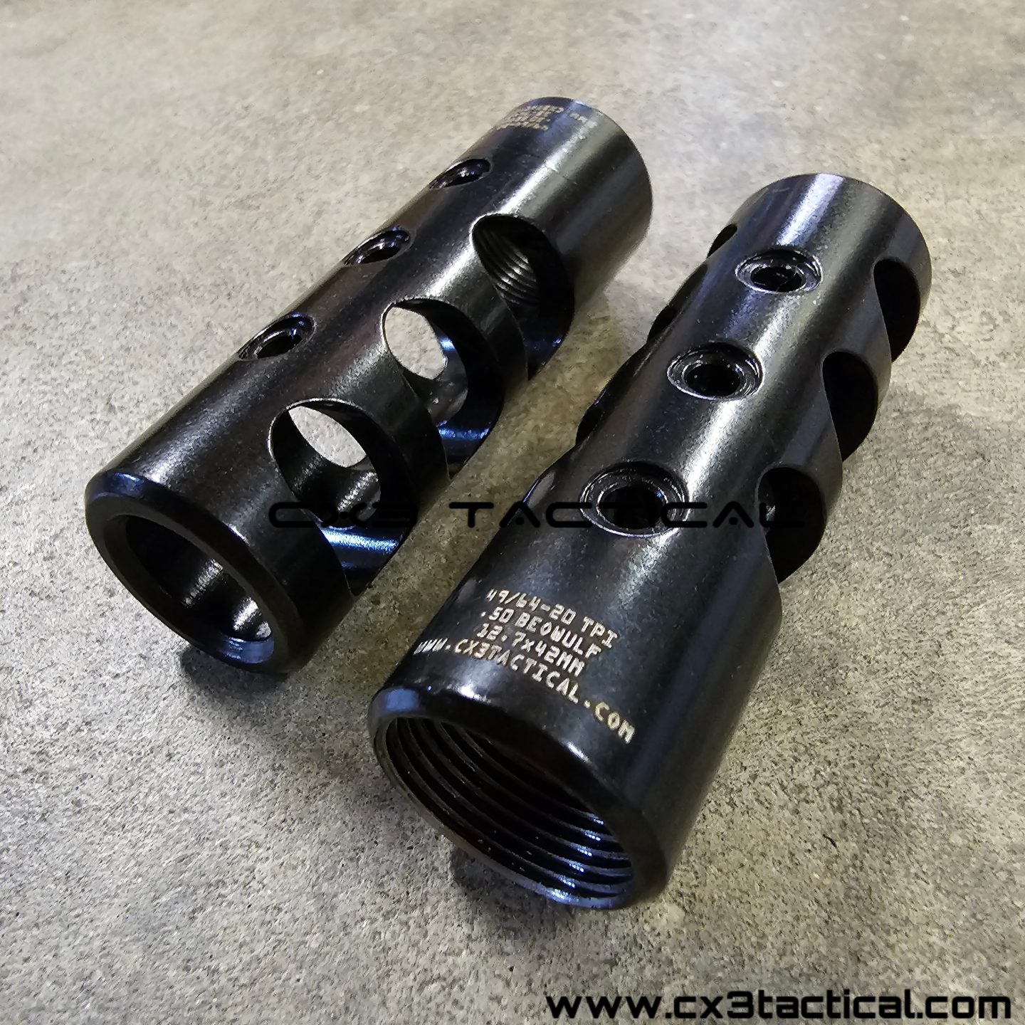 .50 Beowulf Muzzle Brake Compensator Comp 49/64-20 TPI 49/64x20 Crush ...