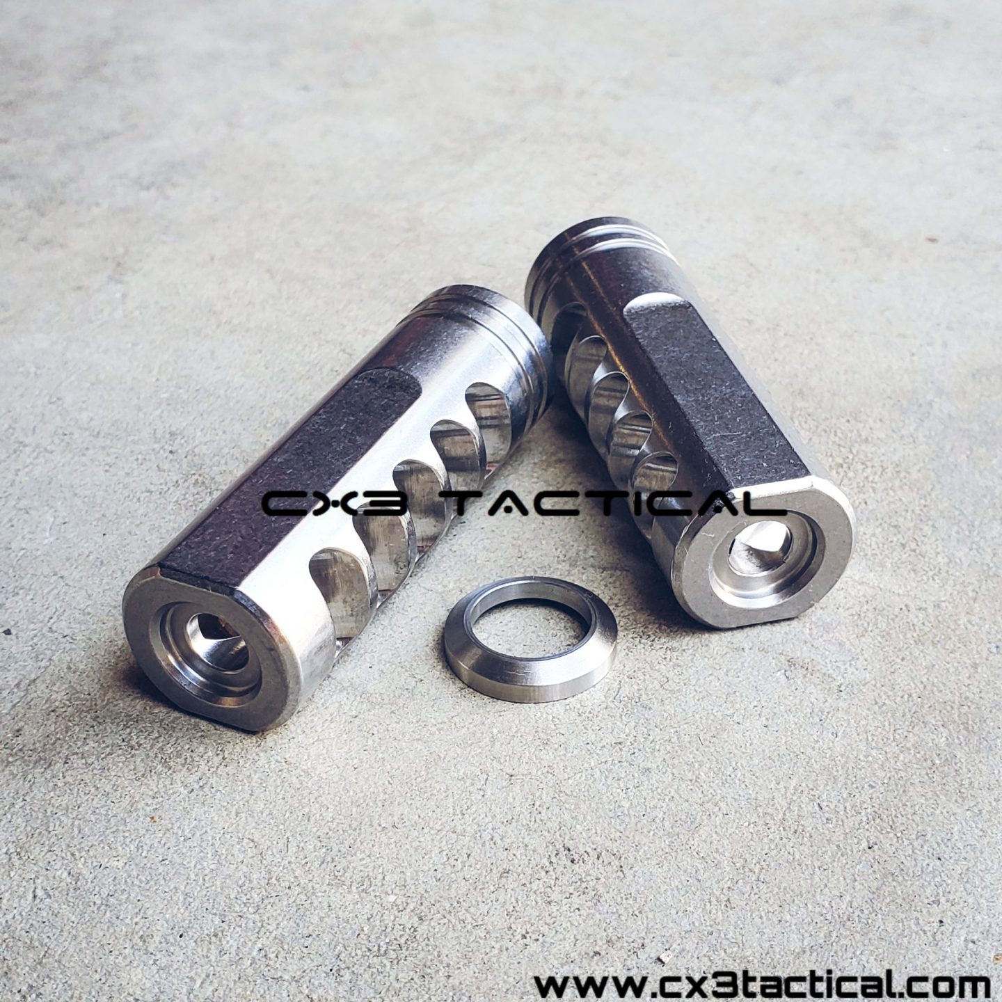 .223 5.56 Stainless Steel Muzzle Brake Compensator Flat Top 1/2-28 TPI ...