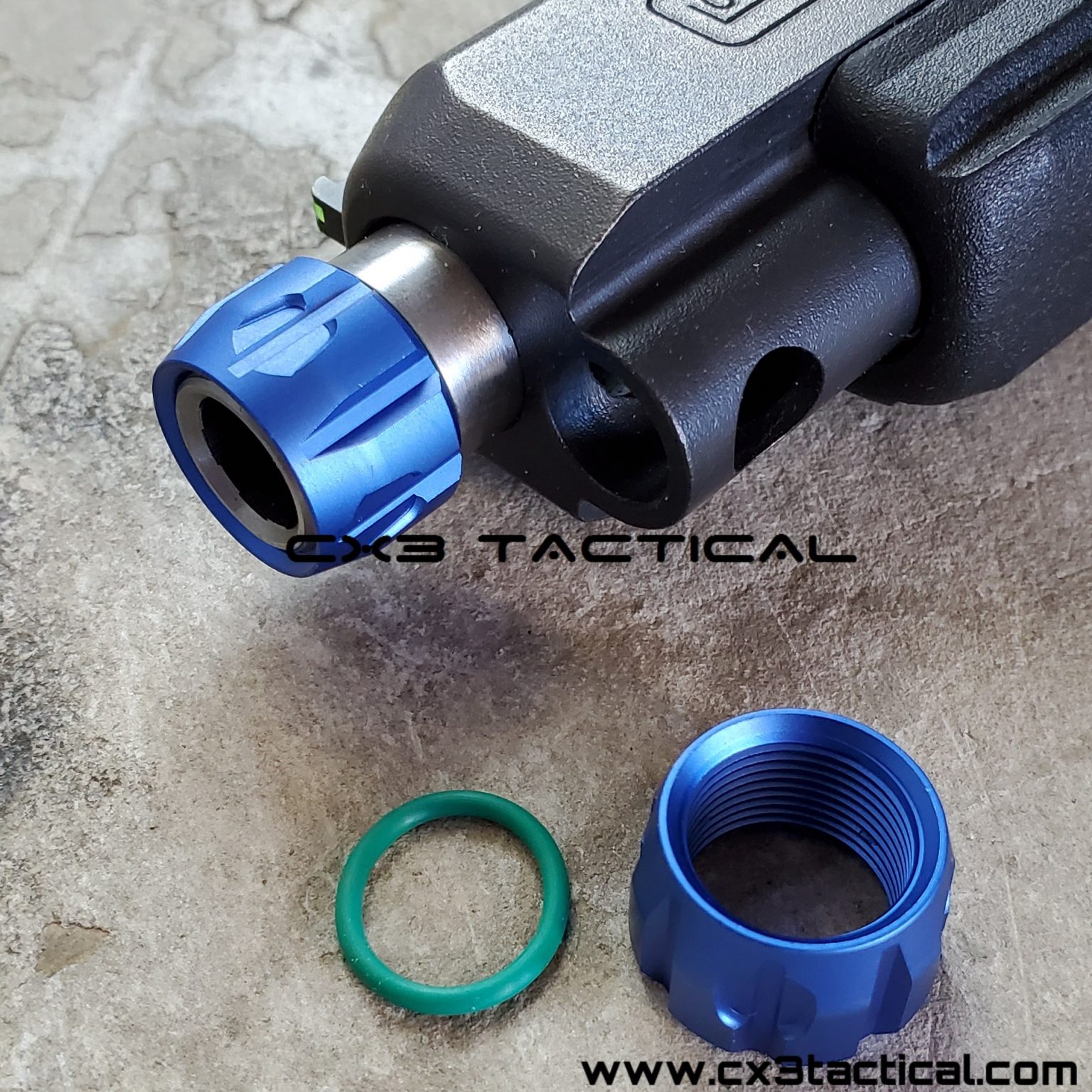 Glock Thread Protector 9mm 1/2-28 TPI Fluted Thread Protector Blue ...