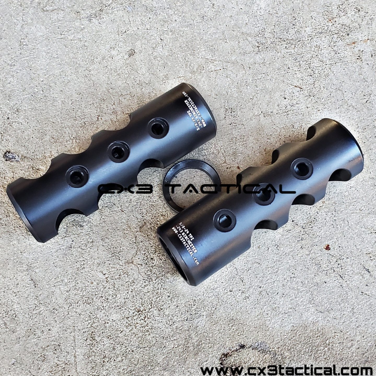 .243 Winchester Muzzle Brake Compensator 5/8-24 TPI - CX3TACTICAL™