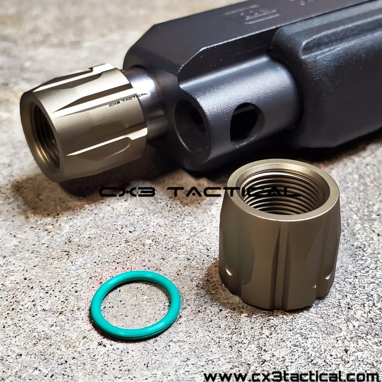 Glock Thread Protector 9mm 1/2-28 TPI Fluted Thread Protector FDE Tan ...