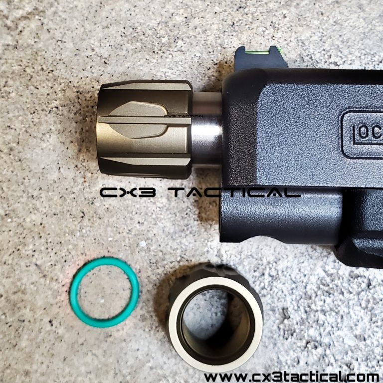 Glock Thread Protector 9mm 1/2-28 TPI Fluted Thread Protector FDE Tan ...