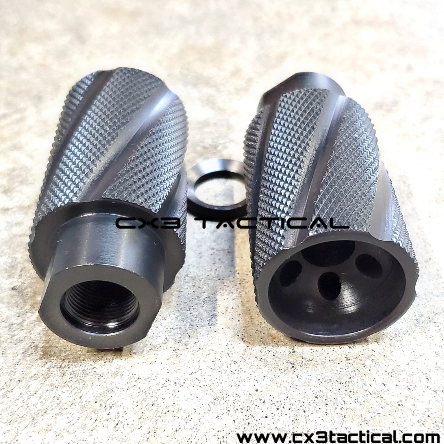 .223 5.56 NATO Linear Compensator 1/2-28 TPI Knurled Muzzle Brake 6 ...