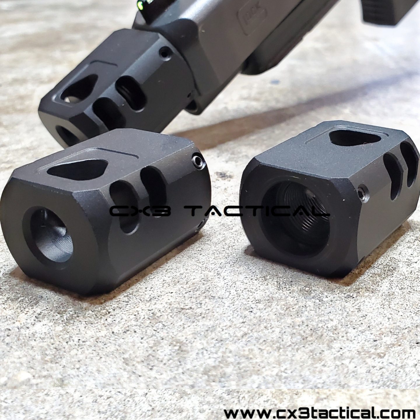 Strike Industries Compensator Glock 9mm Muzzle Brake Compensator – 1/2 ...