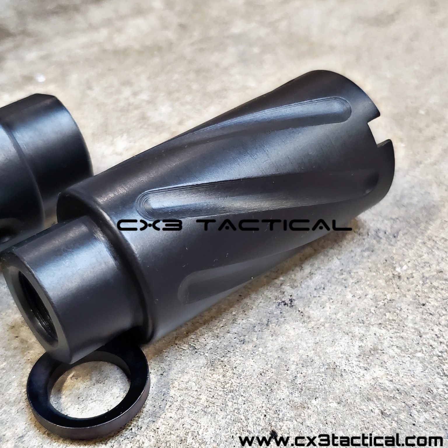 .223 5.56 Linear Compensator Flash Can Spiral Fluted Krinkov Style ...