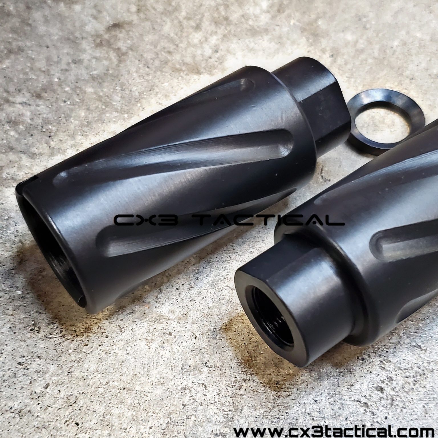 .223 5.56 Linear Compensator Flash Can Spiral Fluted Krinkov Style ...