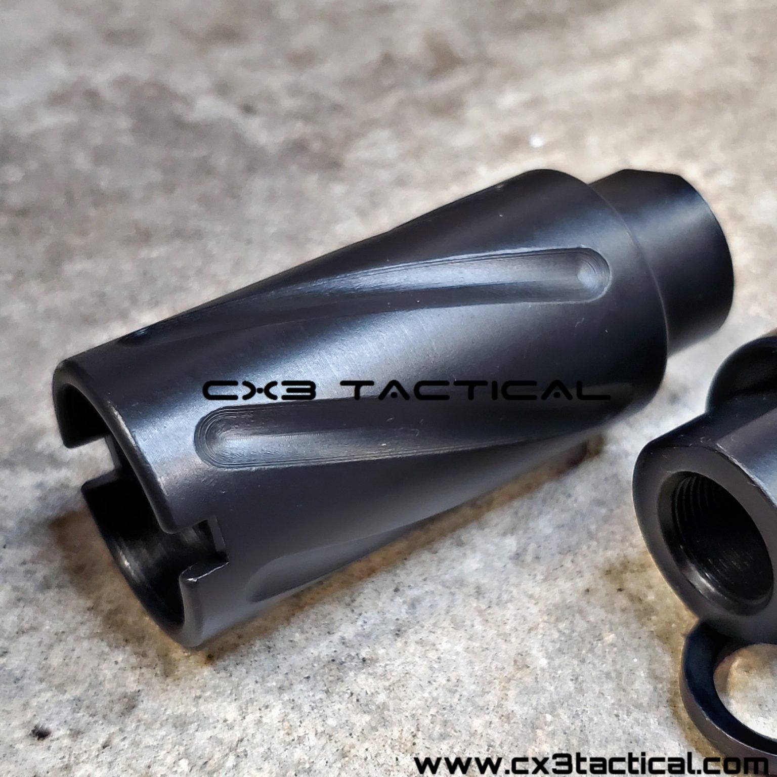 .223 5.56 Linear Compensator Flash Can Spiral Fluted Krinkov Style ...