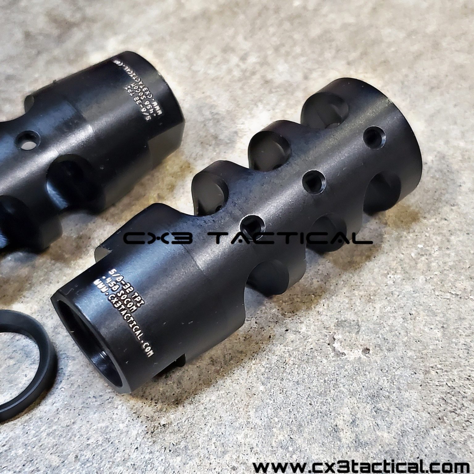 .458 Socom Muzzle Brake Compensator 5/8-32 TPI Crowned Muzzle Brake ...