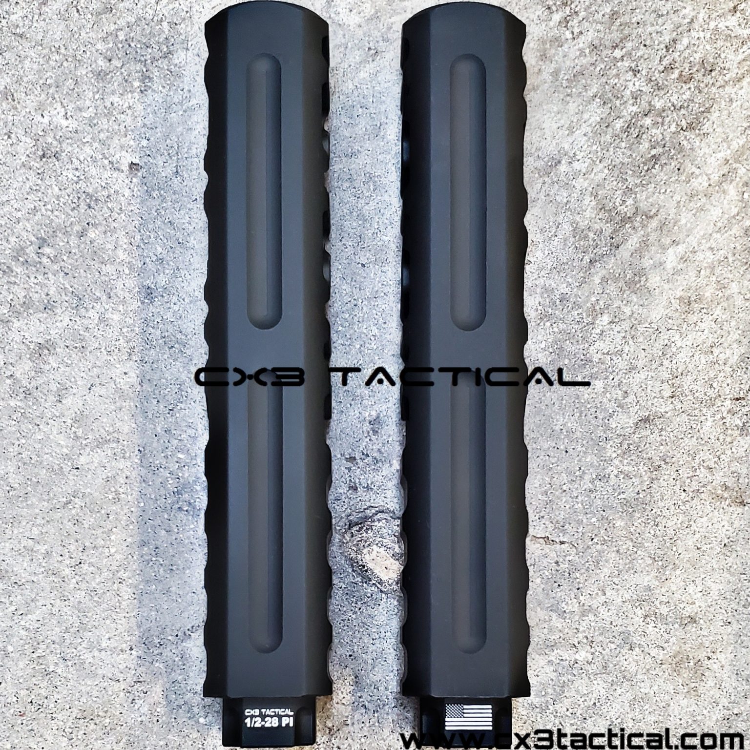.223 / 5.56 Extra Long Muzzle Brake Compensator 1/2-28 TPI - CX3TACTICAL™
