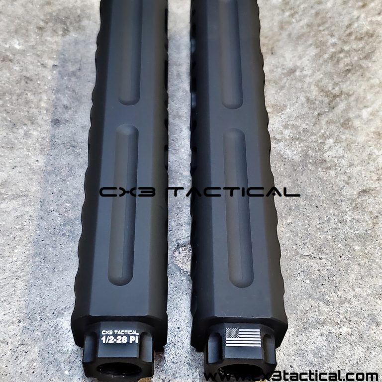 .223 / 5.56 Extra Long Muzzle Brake Compensator 1/2-28 TPI - CX3TACTICAL™