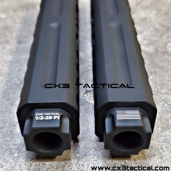 .223 / 5.56 Extra Long Muzzle Brake Compensator 1/2-28 TPI - CX3TACTICAL™