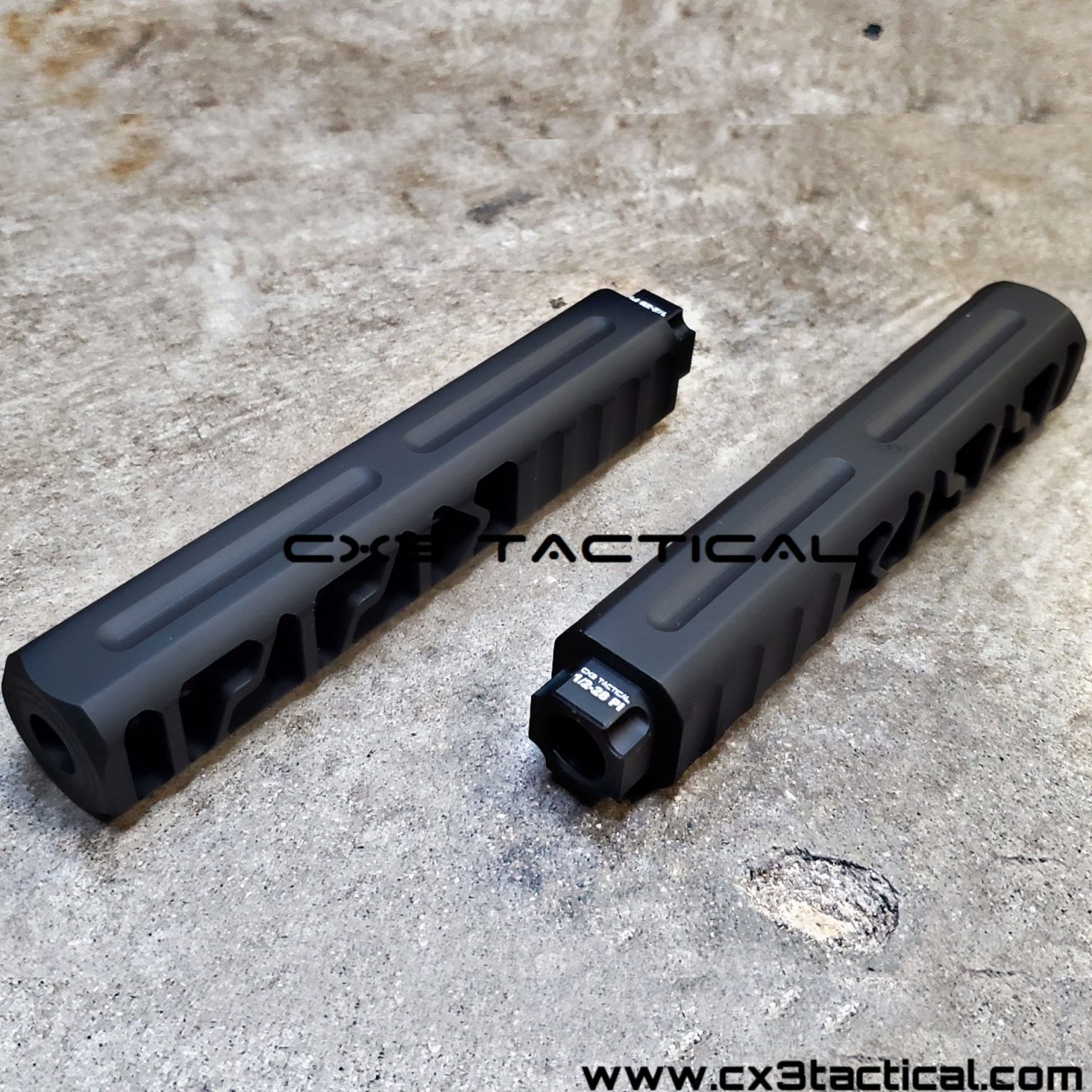 .223 / 5.56 Extra Long Muzzle Brake Compensator 1/2-28 TPI - CX3TACTICAL™
