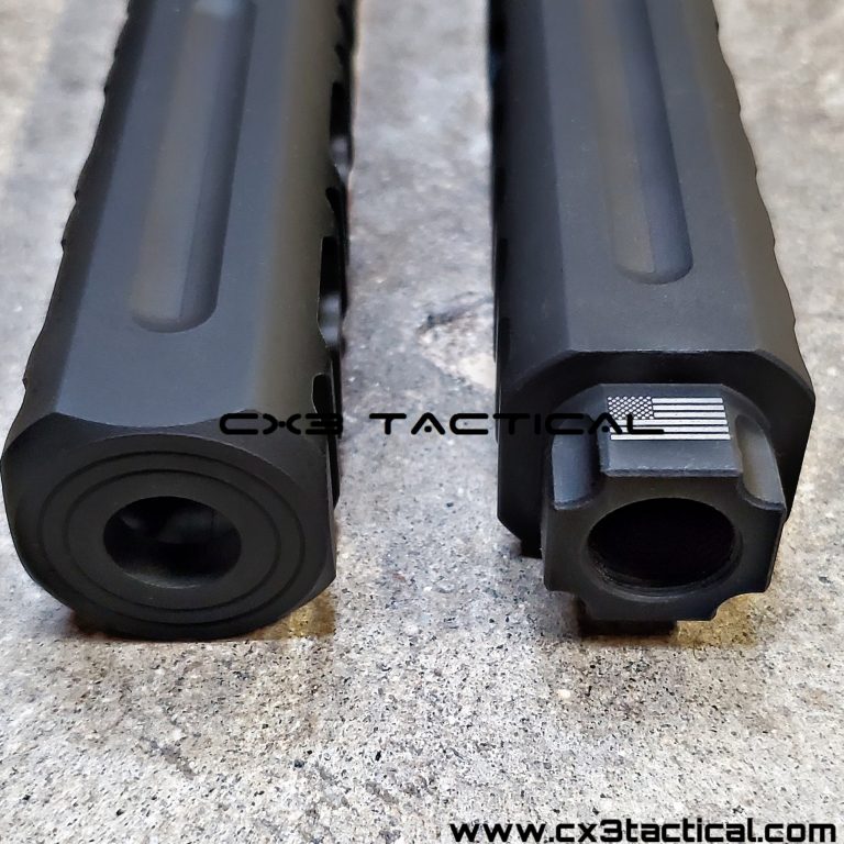 .223 / 5.56 Extra Long Muzzle Brake Compensator 1/2-28 TPI - CX3TACTICAL™