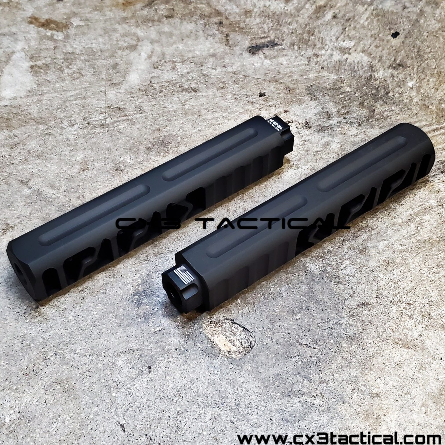 .223 / 5.56 Extra Long Muzzle Brake Compensator 1/2-28 TPI - CX3TACTICAL™