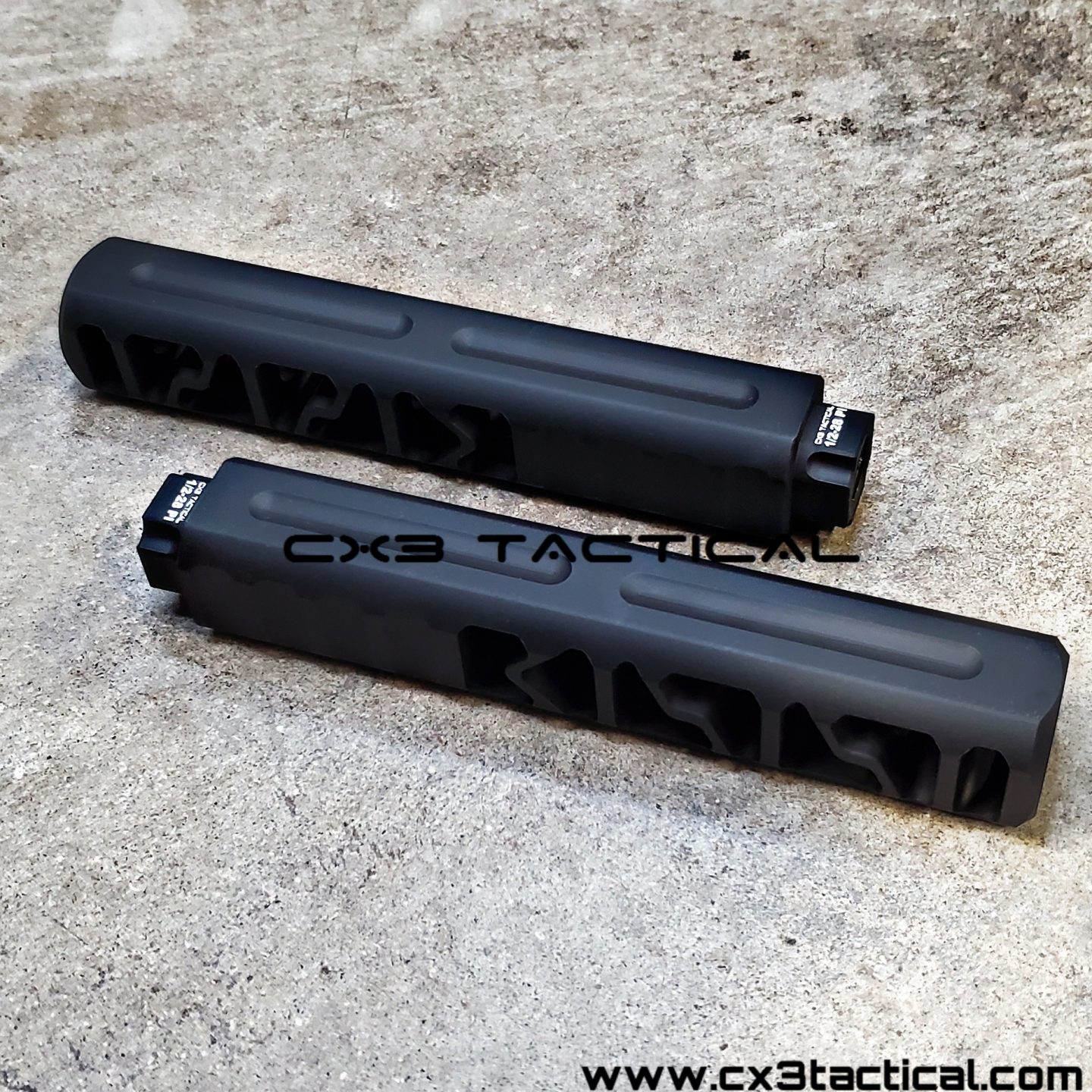 .223 / 5.56 Extra Long Muzzle Brake Compensator 1/2-28 TPI - CX3TACTICAL™