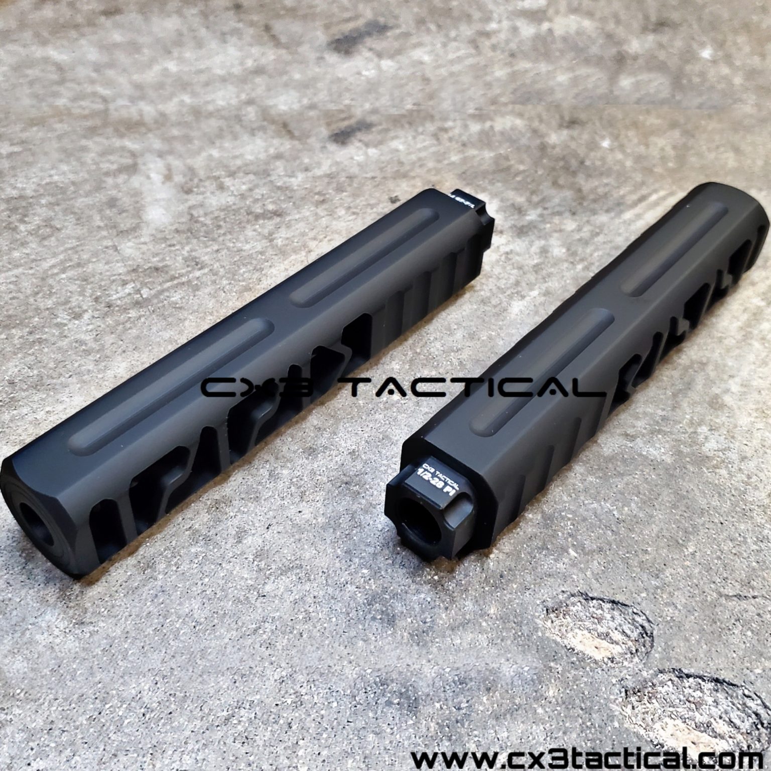 .223 / 5.56 Extra Long Muzzle Brake Compensator 1/2-28 TPI - CX3TACTICAL™