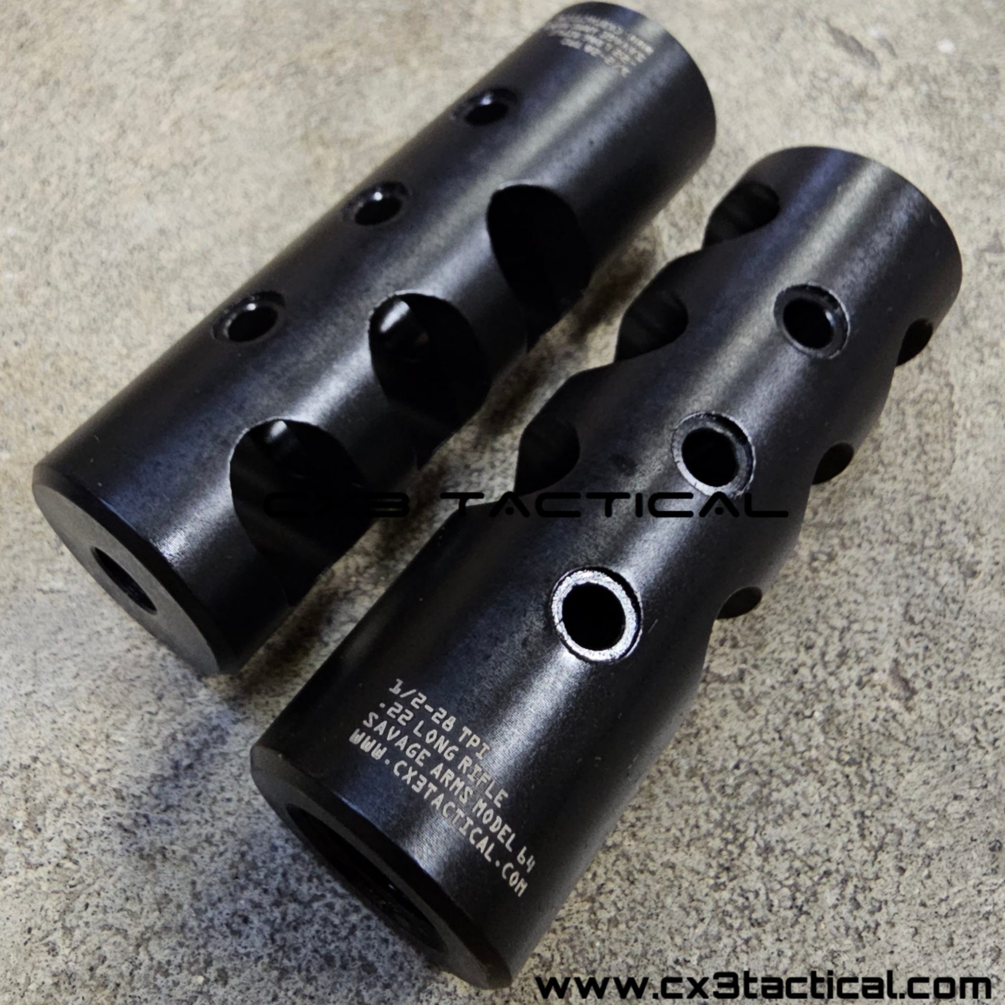 Savage Model 64 .22LR Muzzle Brake Compensator 1/2-28 TPI - CX3TACTICAL™