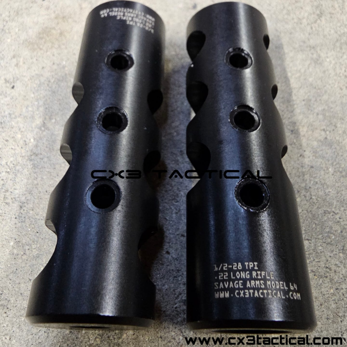 Savage Model 64 .22LR Muzzle Brake Compensator 1/2-28 TPI - CX3TACTICAL™